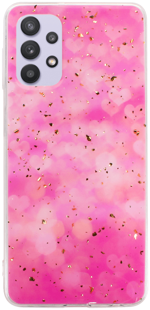 CoolCase - Samsung Galaxy A32 5G (SM-A326) kemény hátlap Gold Glam Pink ...