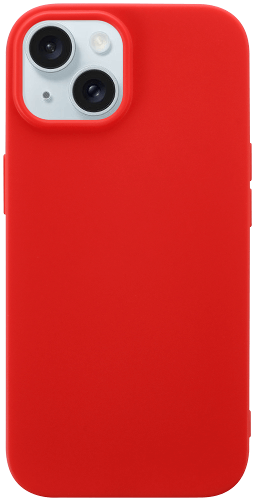 CoolCase - Apple iPhone 15 szilikon tok matt piros